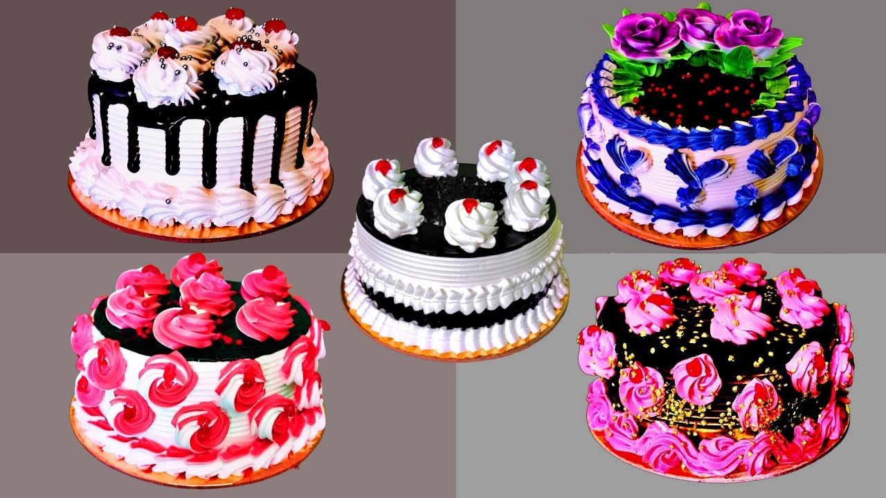5 Amazing Cake Making Simple Design At home Only Five Minutes 🙌 - YouTube