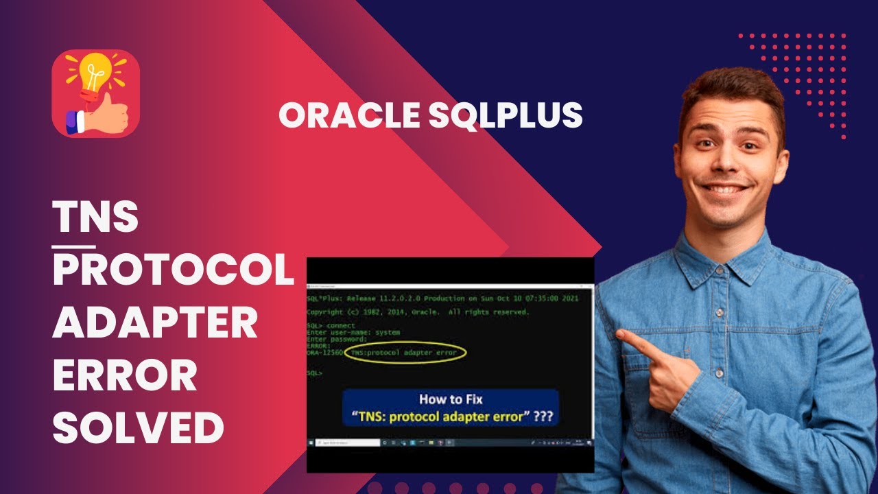 TNS Protocol Adapter Error in SQL Plus 100% Solution - YouTube