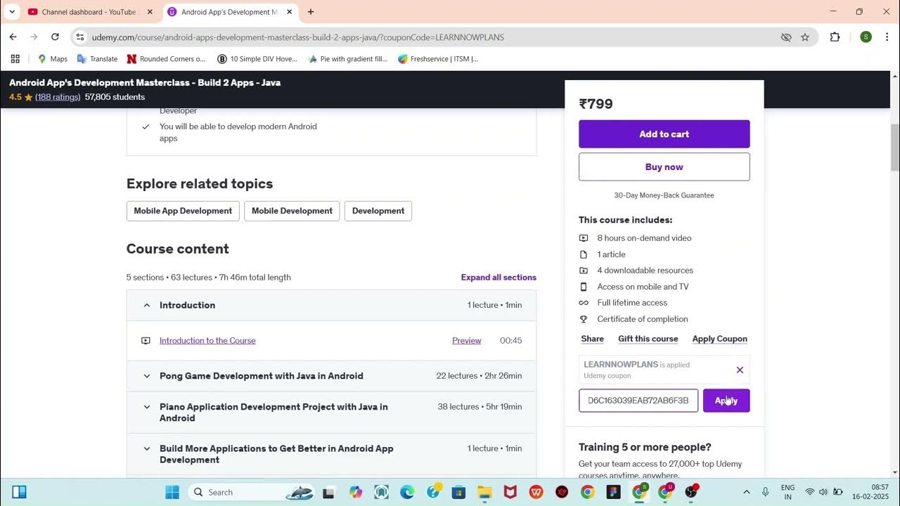 Providing Free Udemy Course - Android App's Development Masterclass ...
