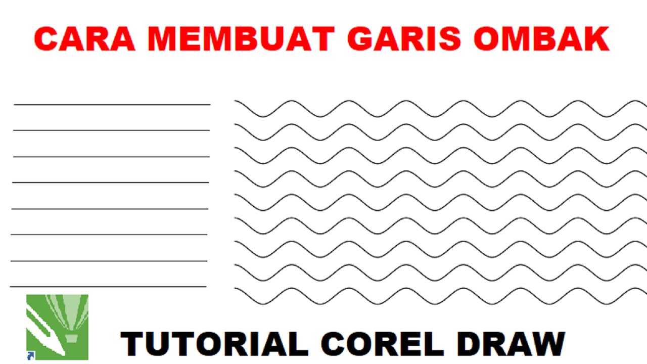 Cara buat garis gelombang banyak di coreldraw - YouTube