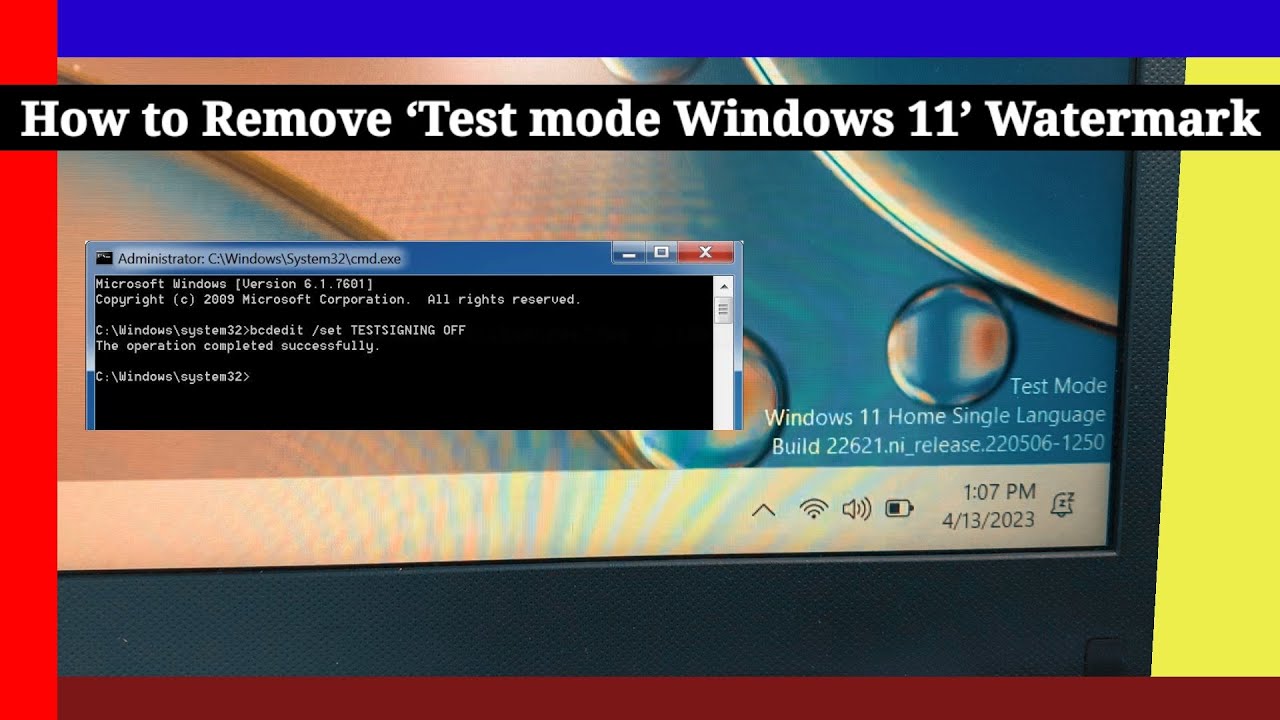 How To Remove ‘test Mode Windows 10 And Windows 11 Watermark Youtube