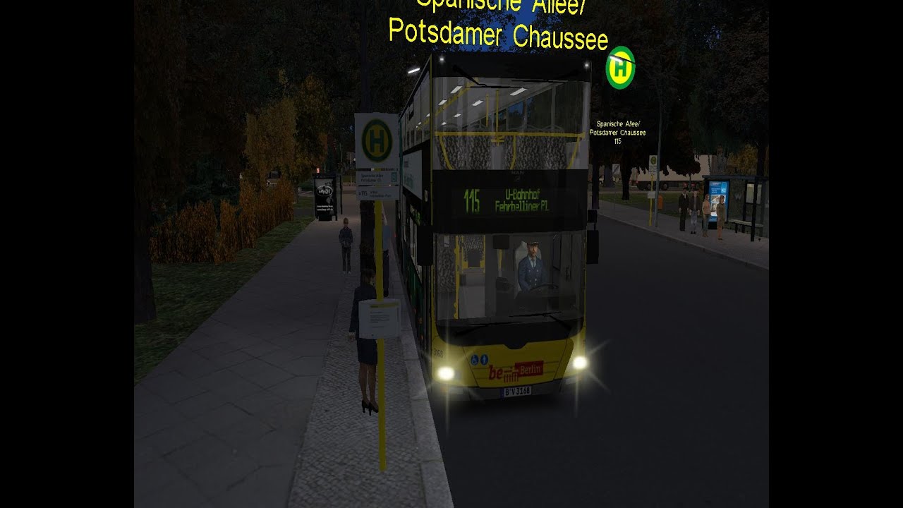 OMSI 2 Berlin X10 ADDON MAP : Route 115 Spanische Allee - U ...