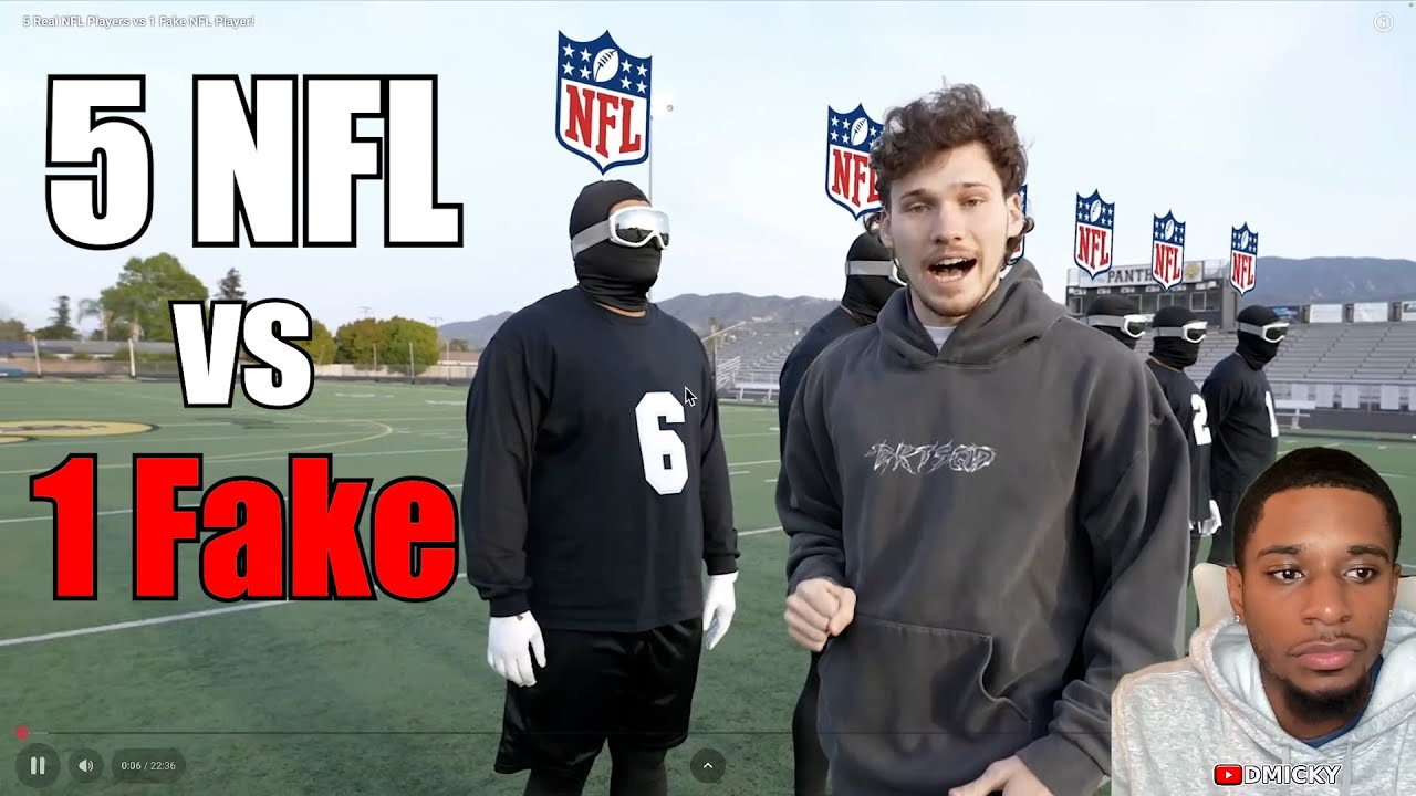Jesser 5 Real NFL players vs 1 Secret Non NFL player | Guess the Fake ...