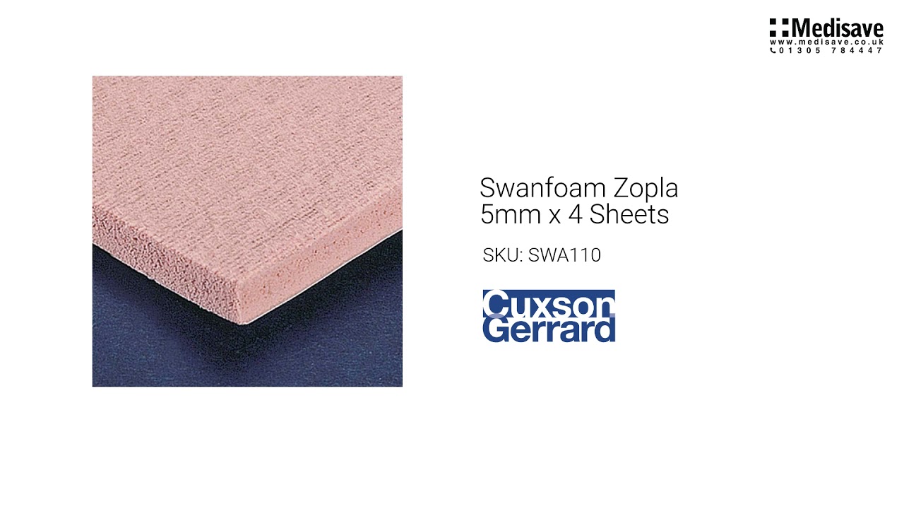 Swanfoam Zopla 5mm x 4 Sheets SWA110 - YouTube