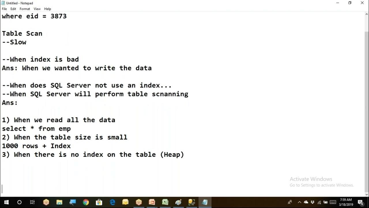12 SQL Server Indexes Part2 - YouTube