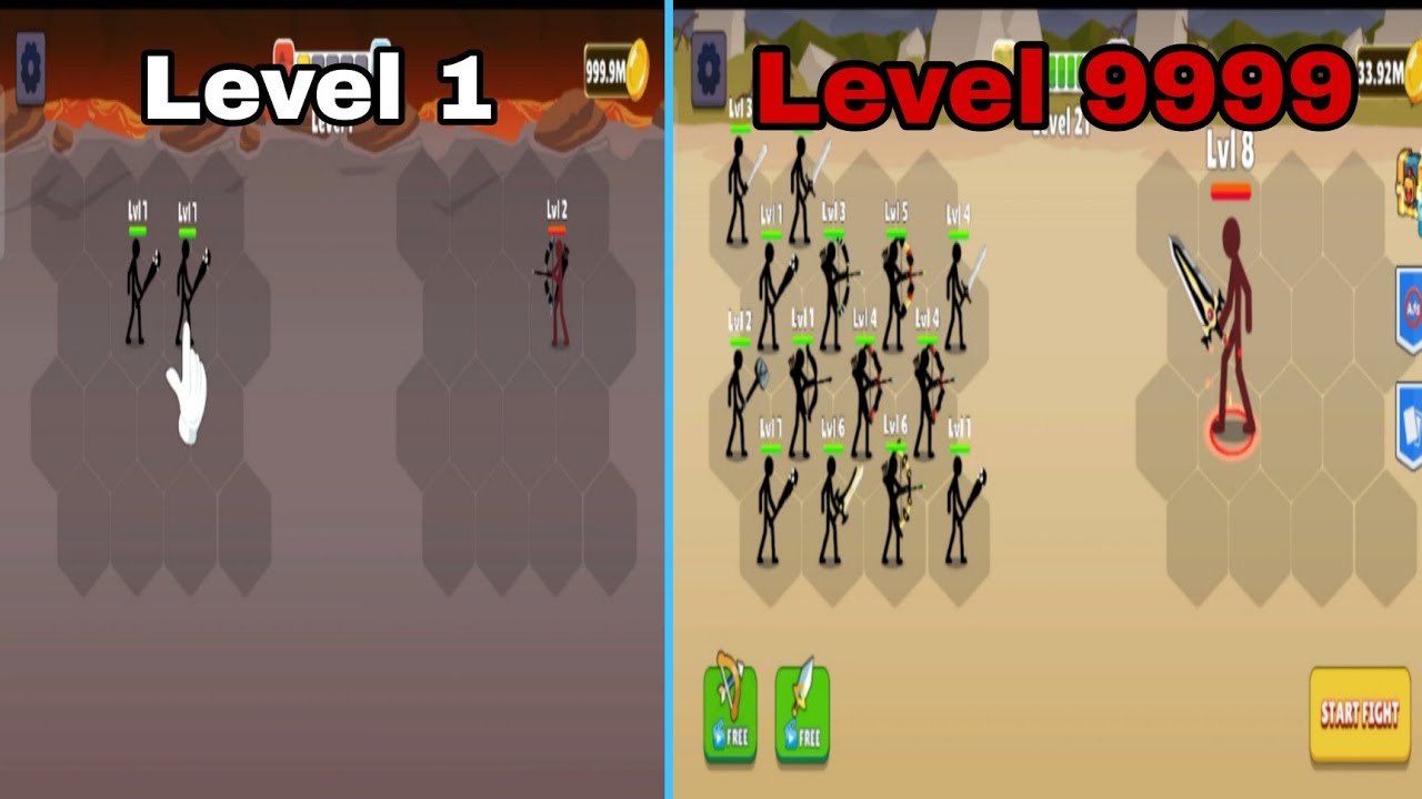 Max Level in Stickman War Merge Master Game New Update - YouTube