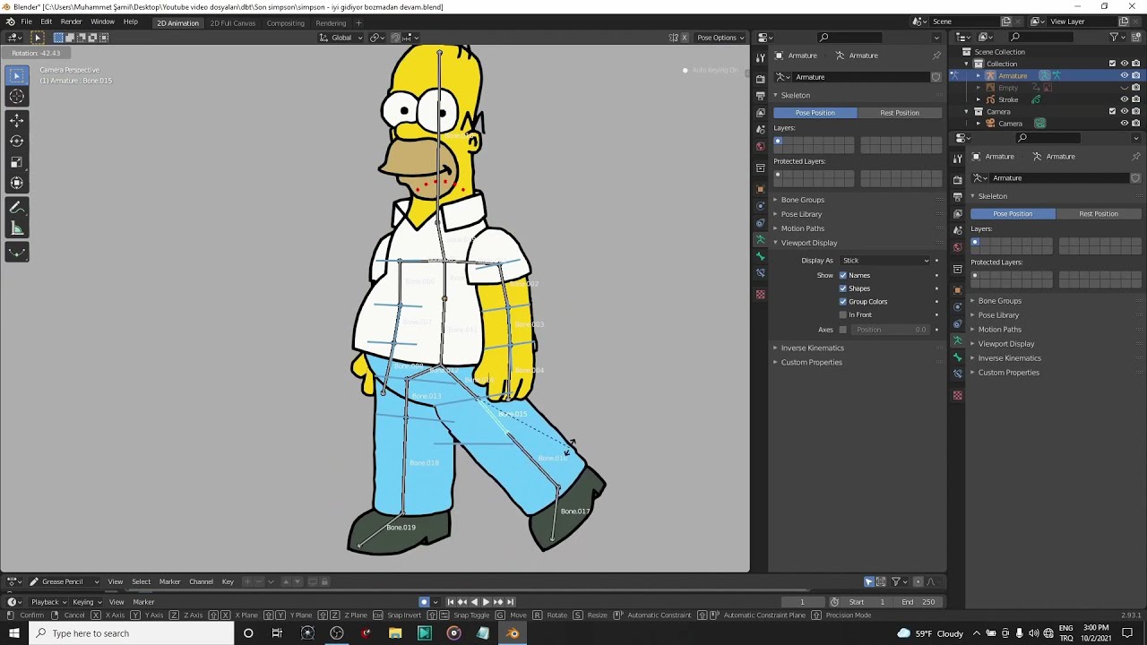 Drawing Homer Simpson With Blender - Daily Blender Training #The End ...