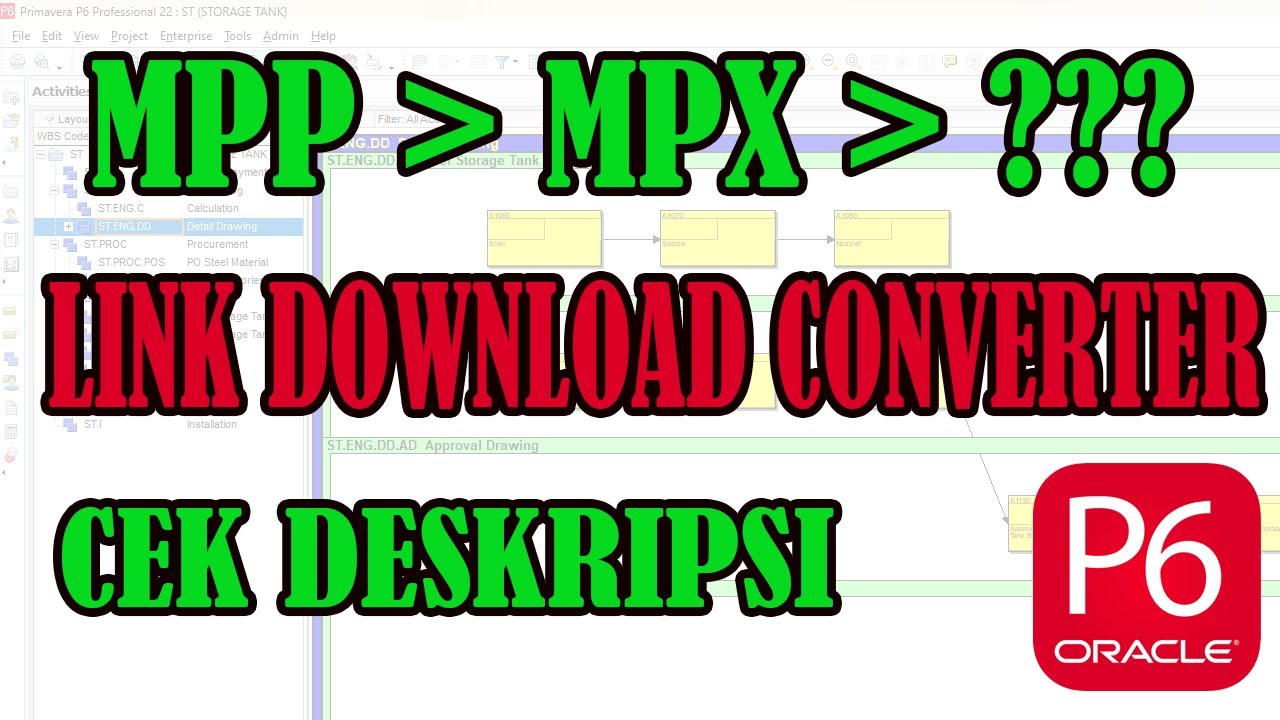 convert ms project to primavera P6 menggunakan mpx format - YouTube