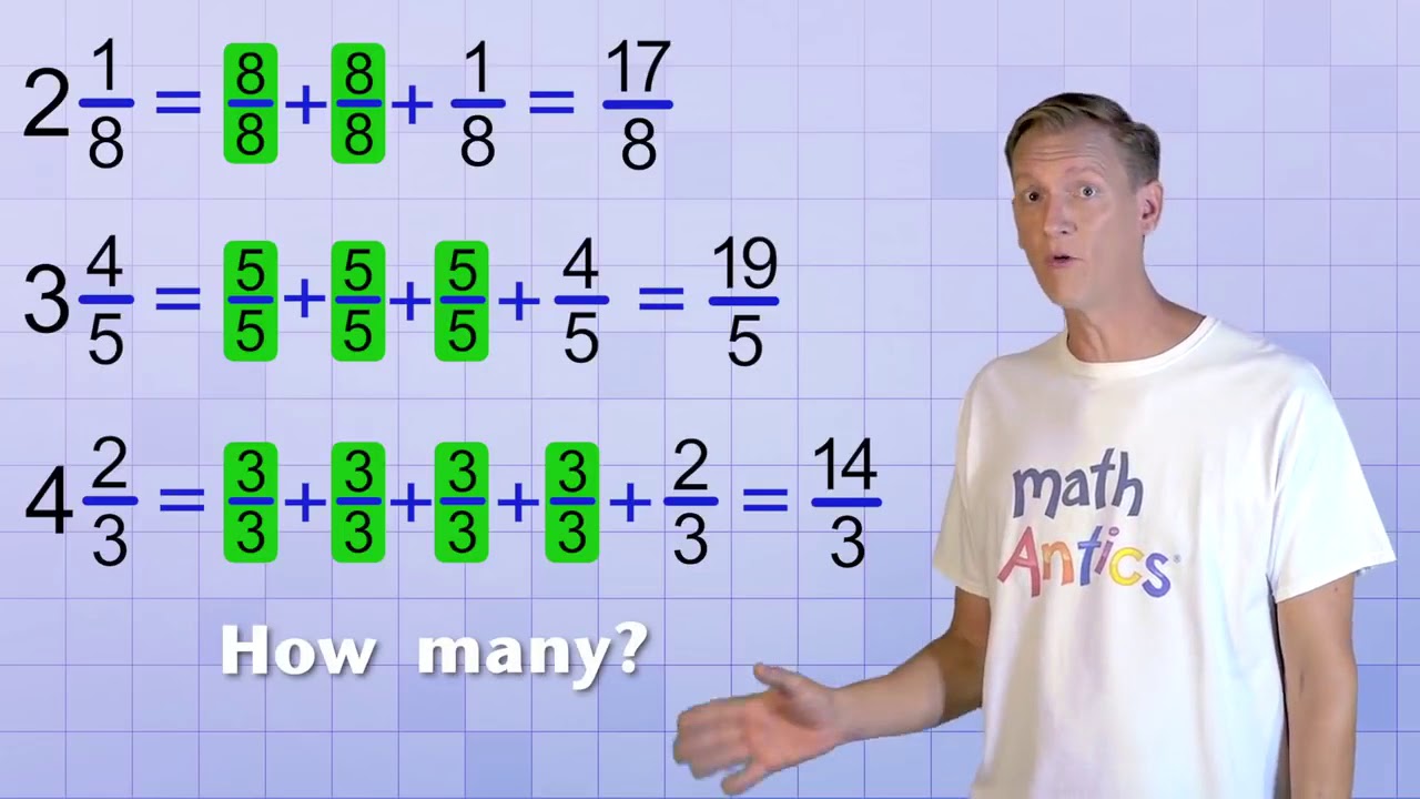 Math Antics Mixed Numbers YouTube Math Antics Mixed Numbers YouTube