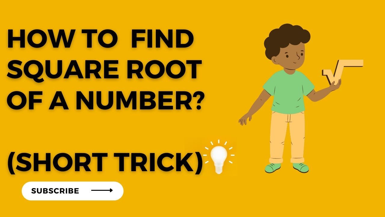How to find Square Root of a number in 10 seconds? (SHORTCUT TRICK ...