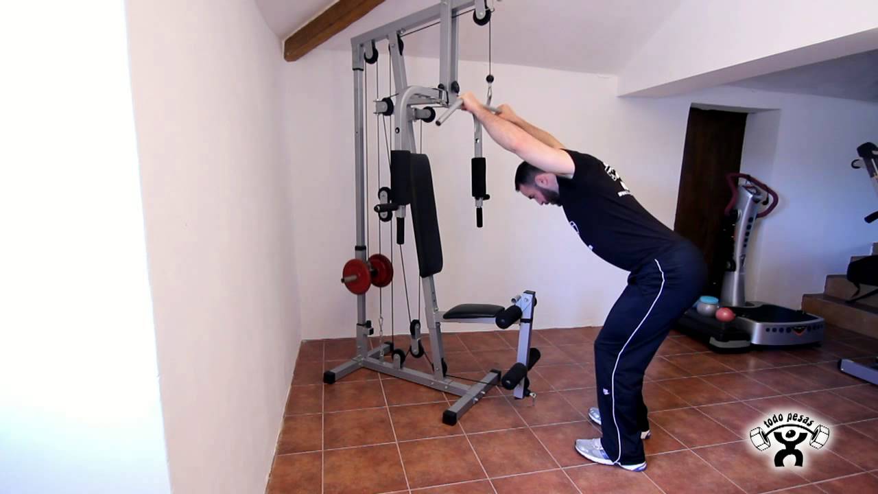 TODOPESAS - ESPALDA Pulldown brazos extendidos - YouTube