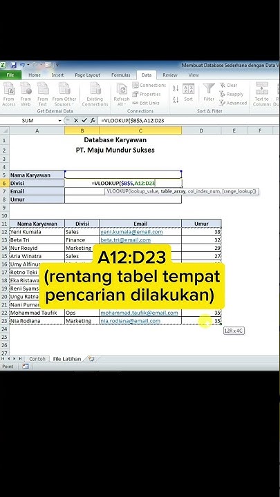 cara membuat database sederhana - YouTube