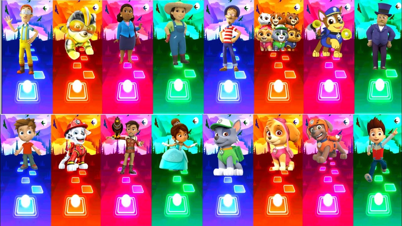 all-paw-patrol-characters-tiles-hop-cap-n-turbot-rubble-mayor-goodway