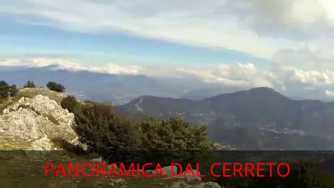 VISTA PANORAMICA A 360 ° DAL MONTE CERRETO - YouTube