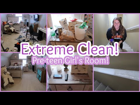 EXTREME Clean! // Cleaning My Pre-teen's Room!