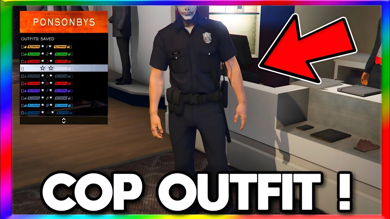 GTA ONLINE HOW TO GET THE COP OUTFIT ! - YouTube