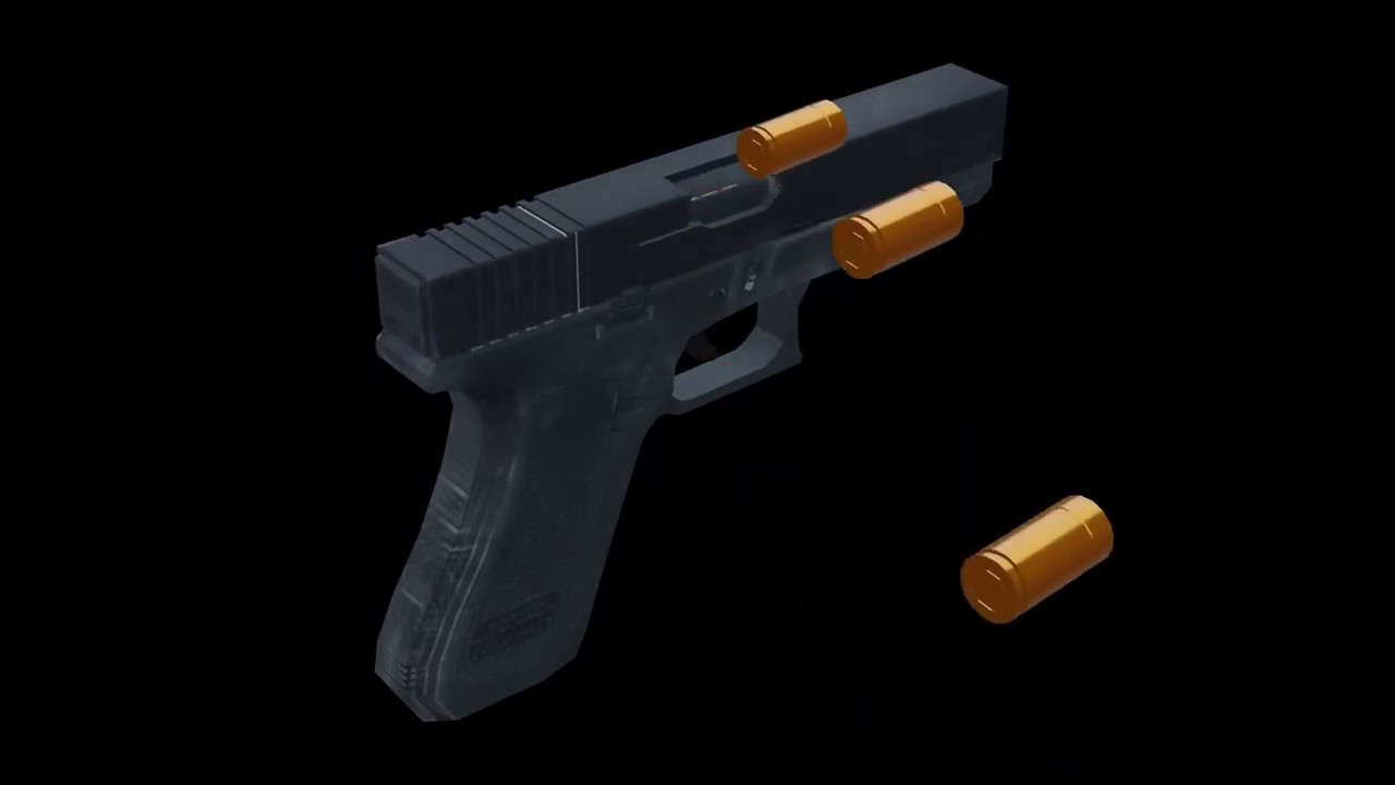 Glock Shell Casing Animation Test - YouTube