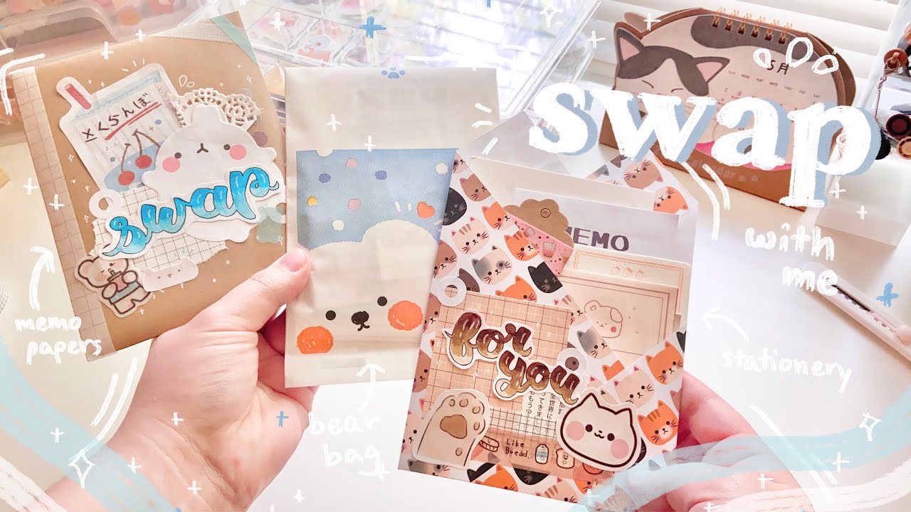 🌷 swapping stationery // guide to swapping stationery + swap with me ʕ ...