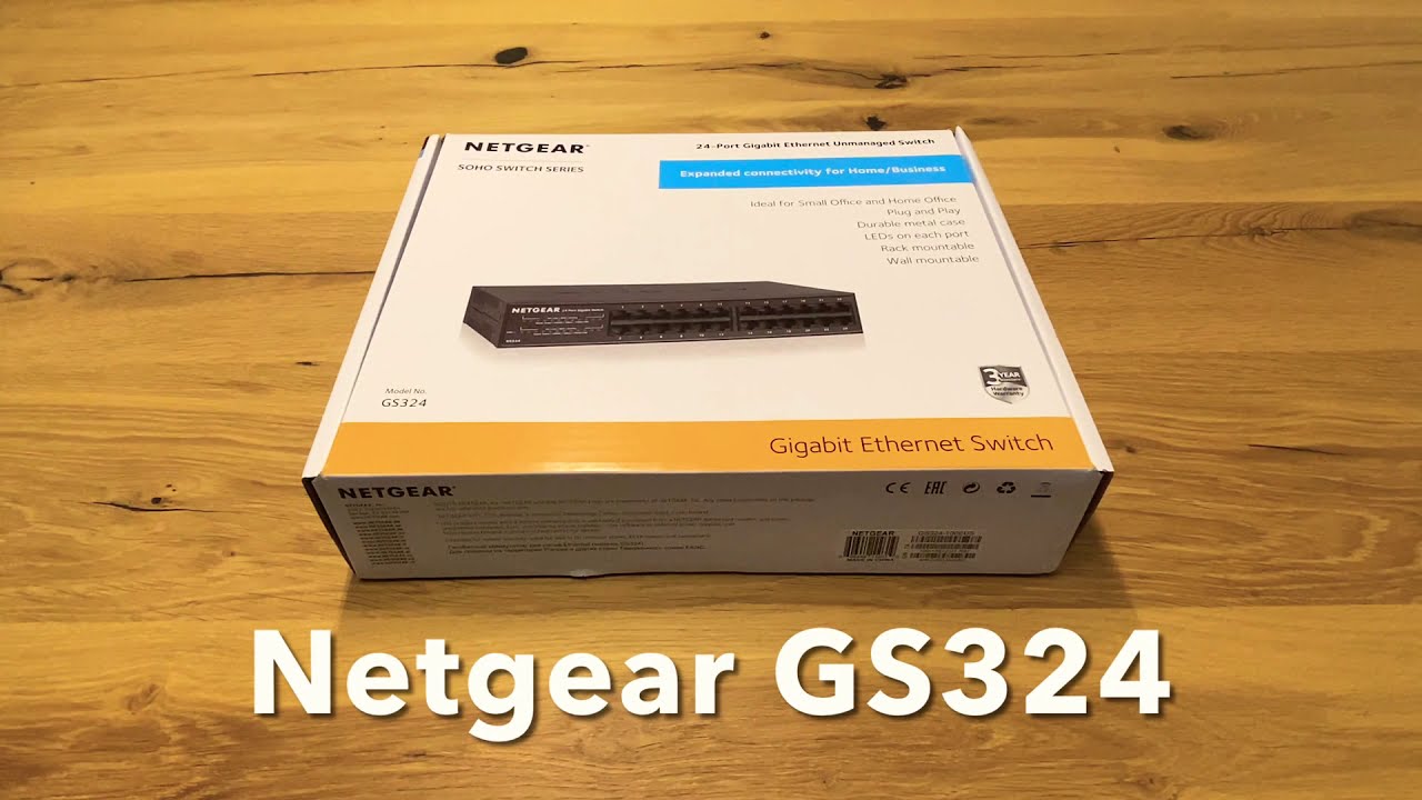 Only Unboxing | Netgear GS324 (24-Port Gigabit Ethernet Unmanaged ...