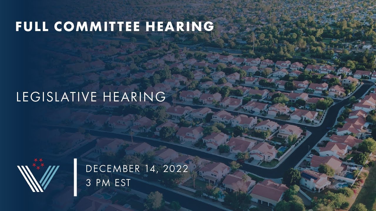 Full Committee Legislative Hearing - YouTube