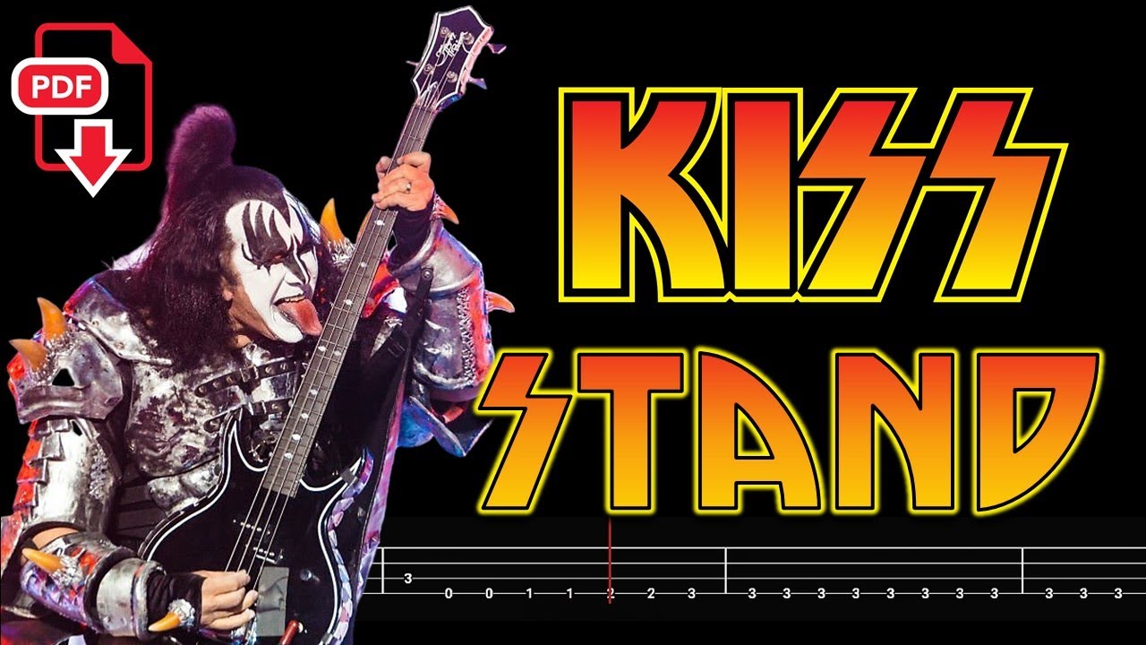 KISS - Stand (🔴Bass Tabs | Notation) @ChamisBass #kissbass #basstabs # ...
