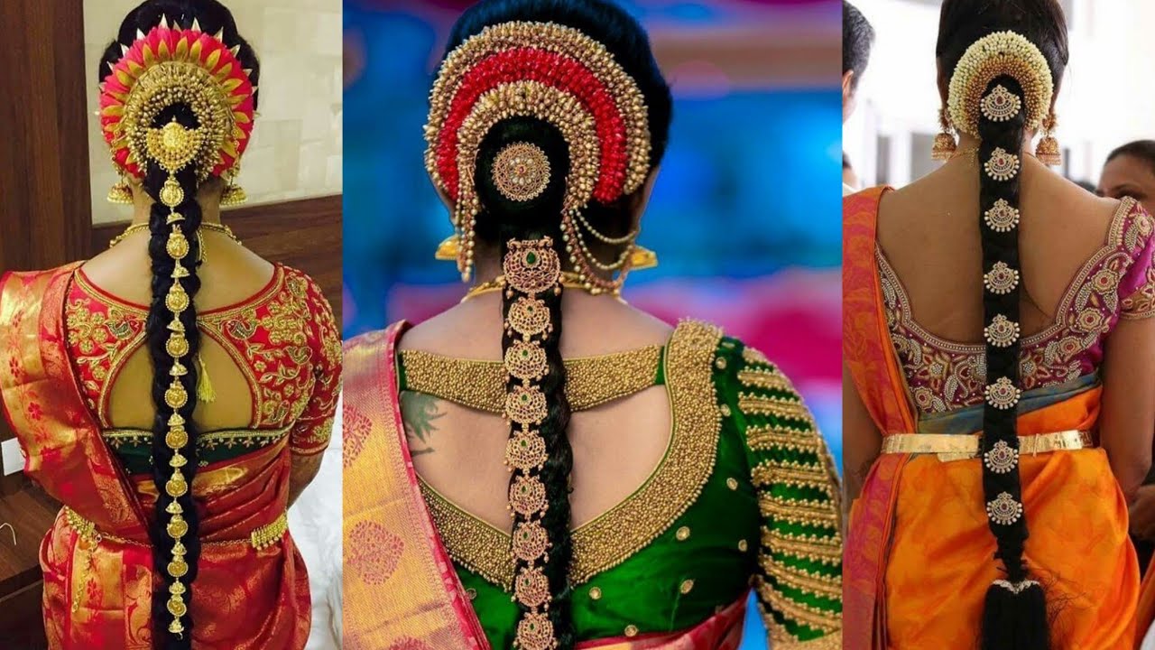 Tamil hair style for bride - YouTube
