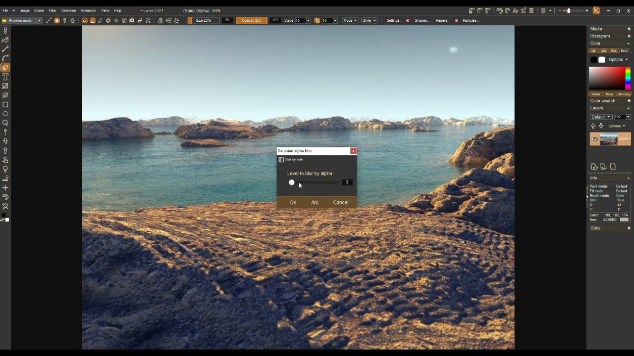 Gaussian blur is better through alpha channel - YouTube