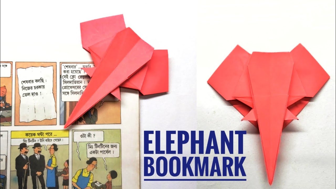 Origami Elephant Bookmark - Easy Origami Bookmark Corner - How to make ...