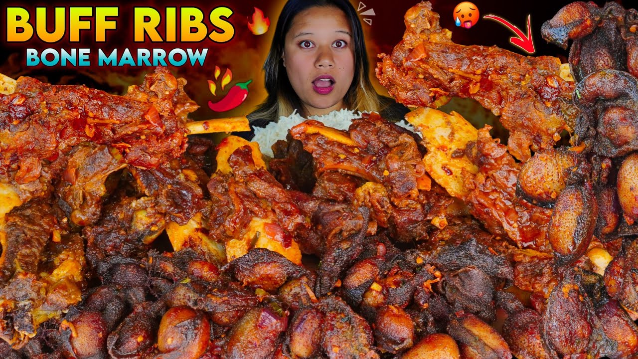 2KG BUFF RIBS + 1KG BONE MARROW MUKBANG 🍖 | SPICY SAPU MICHA Feast ...