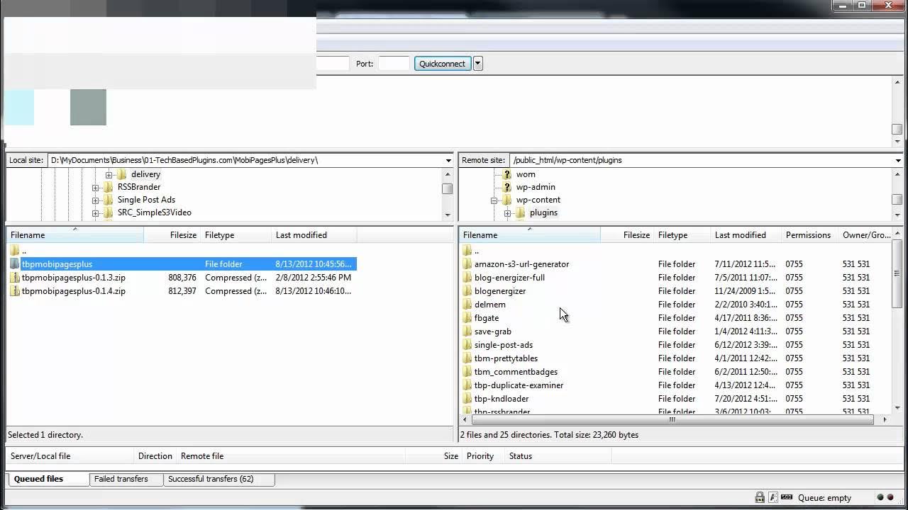 Manually upgrade WordPress Plugin using FTP - YouTube