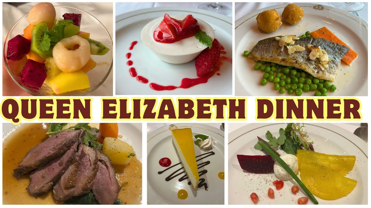 QUEEN ELIZABETH - Dinner - a la carte - Main Restaurant Britannia ...