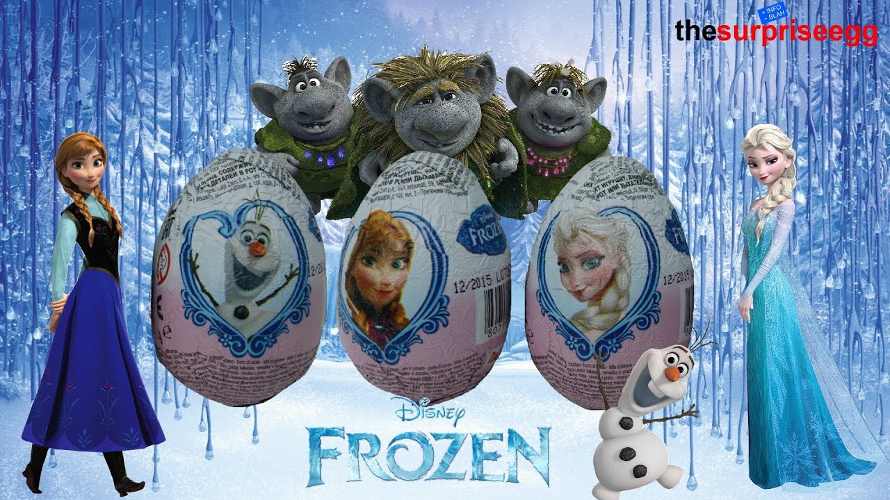 DISNEY 3 FROZEN Zaini chocolate Surprise Eggs Die Eiskönigin unwrapping ...