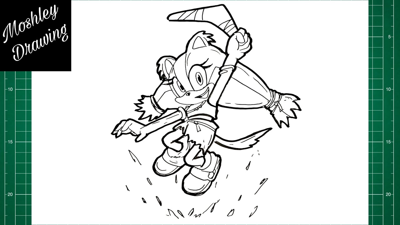 How to Draw Sticks The Badger - Sonic Characters - YouTube