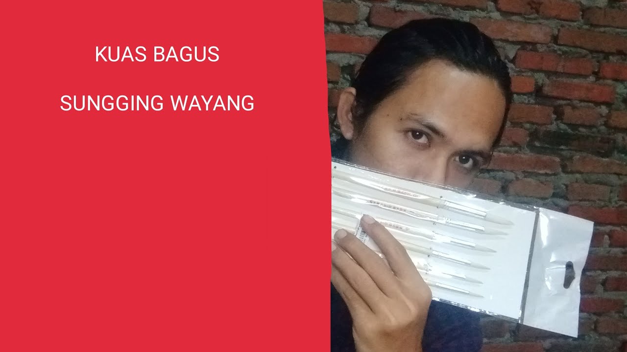 kuas runcing #sungging wayang - YouTube