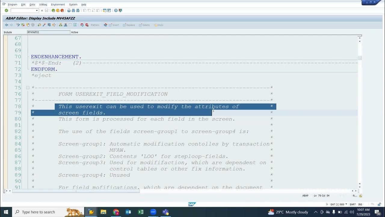 SAP ABAP IN HINDI CLASS 23 USER EXIT AND IMPLICIT ENHANCEMENT WITH REAL TIME SCENARIO - YouTube