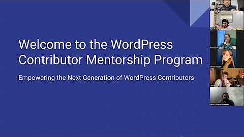 WordPress Contributor Mentorship Program - YouTube