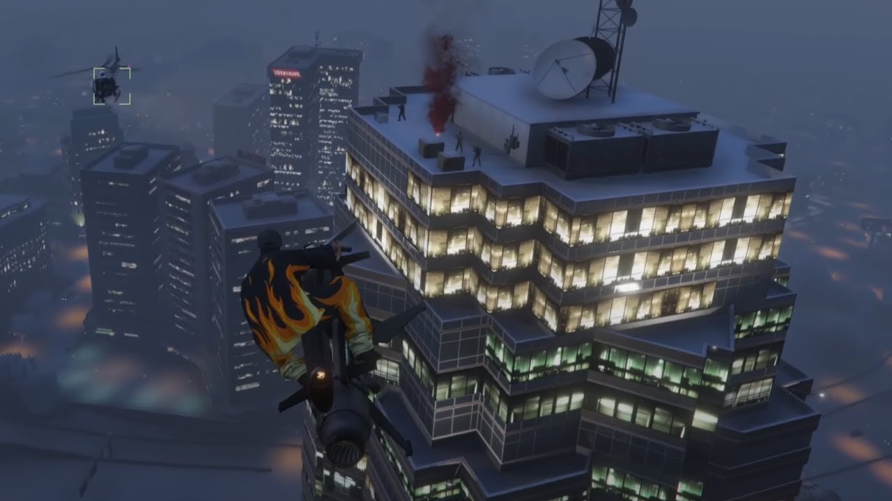 GTA Online - Weazel Plaza Shootout (WM 29 Pistol) & Gooch (Mask) - YouTube