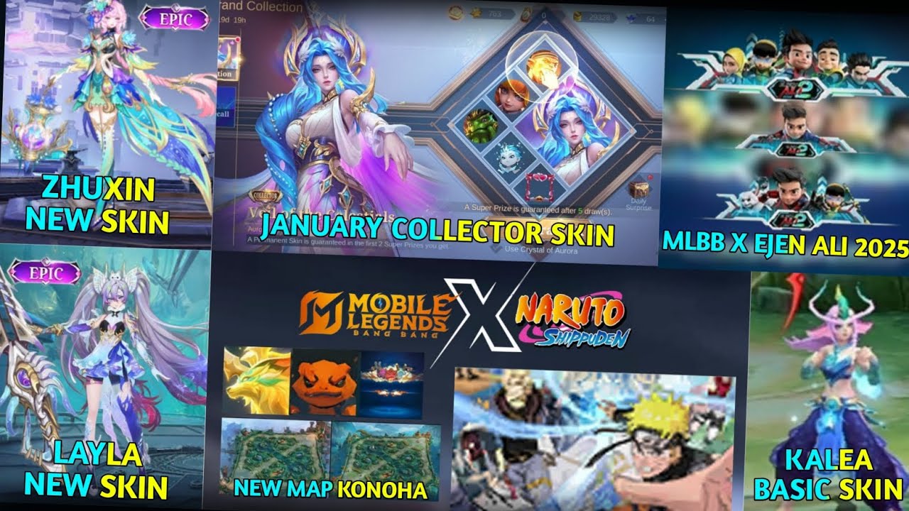 UPDATE MLBB X NARUTO | MLBB X EJEN ALI 2025 | FATCAT NEW SKIN SQUAD ...