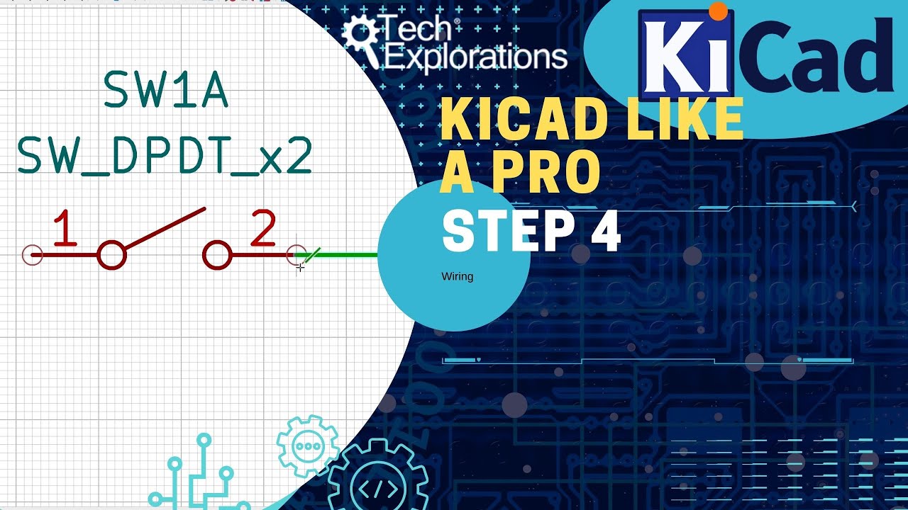 KiCad 8: First project, Step 4: Wiring - YouTube