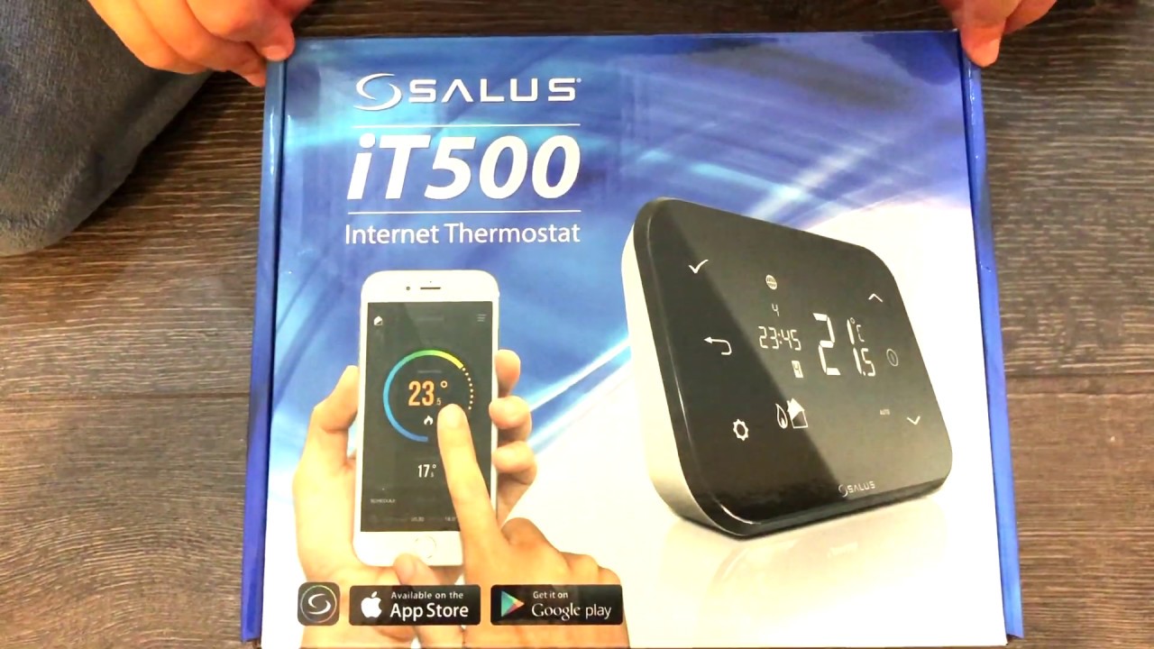 Salus IT 500 Unboxing Internet Controlled Wifi Thermostat Control Unit ...