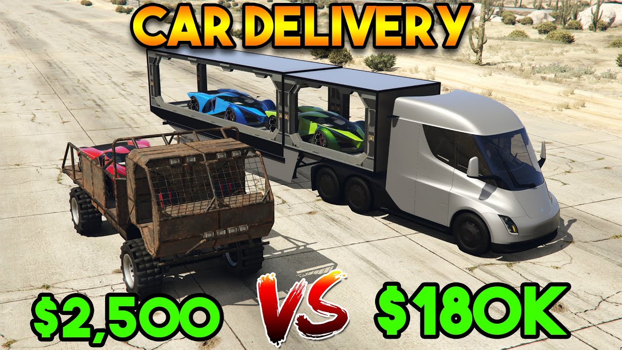 GTA 5 : CHEAP CAR DELIVERY VS EXPENSIVE CAR DELIVERY VEHICLE (WHICH IS ...