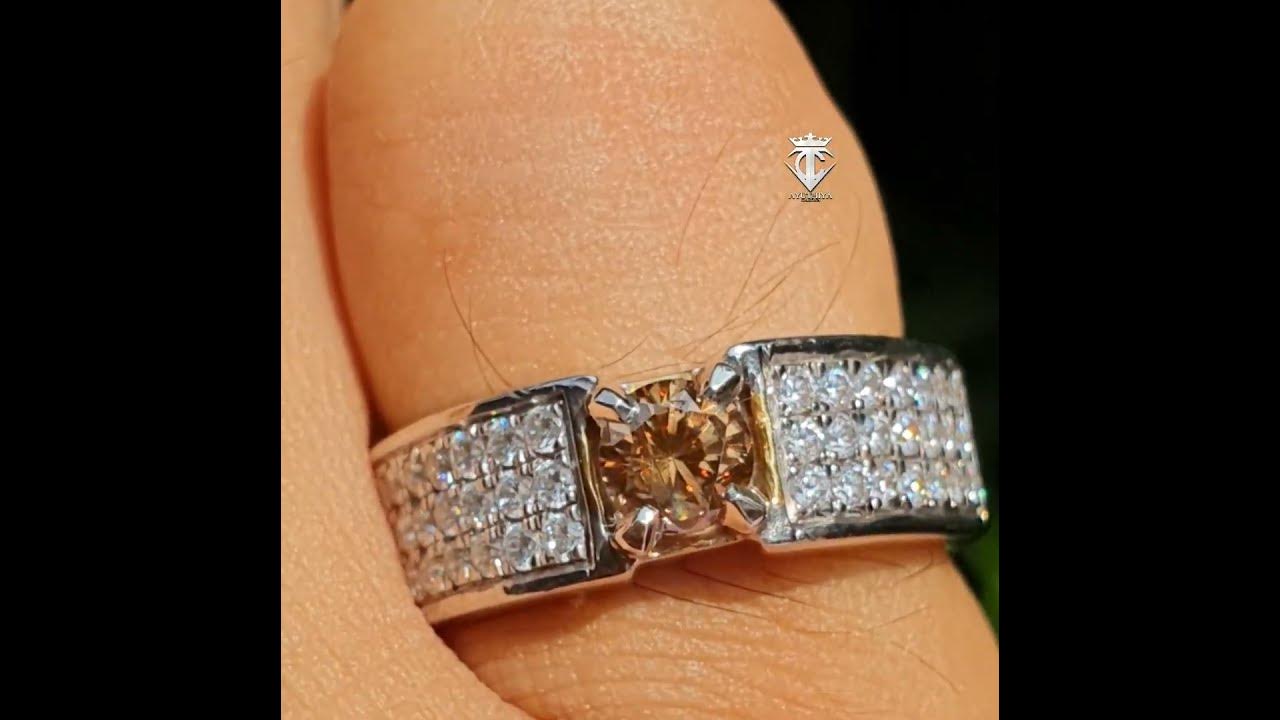 Batu Premium Natural Fancy Color Diamond Berlian 0.43 Ct I1 3G NTE CGL Lab Certified - YouTube
