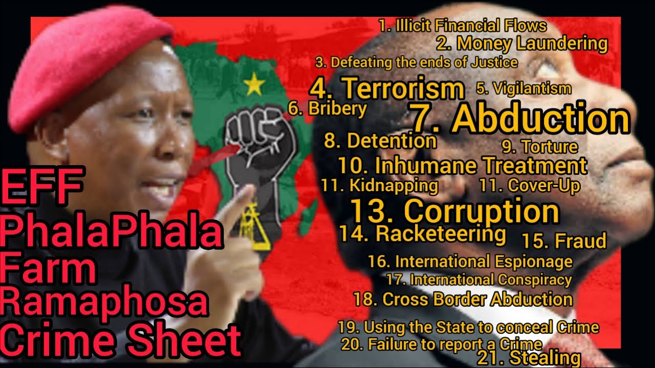Julius Malema PhalaPhala Farm 21 Charges For Ramaphosa and Public ...