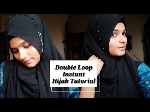 Hijab Tutorial | How to wear a double loop instant hijab // Sadiya Mimi ...