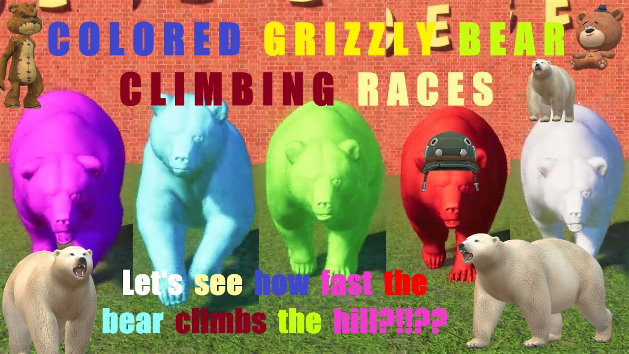 ANIMAL RACES IN PLANET ZOO -COLORED GRIZZLY BEAR CLIMBING RACES- ANIMAL ...
