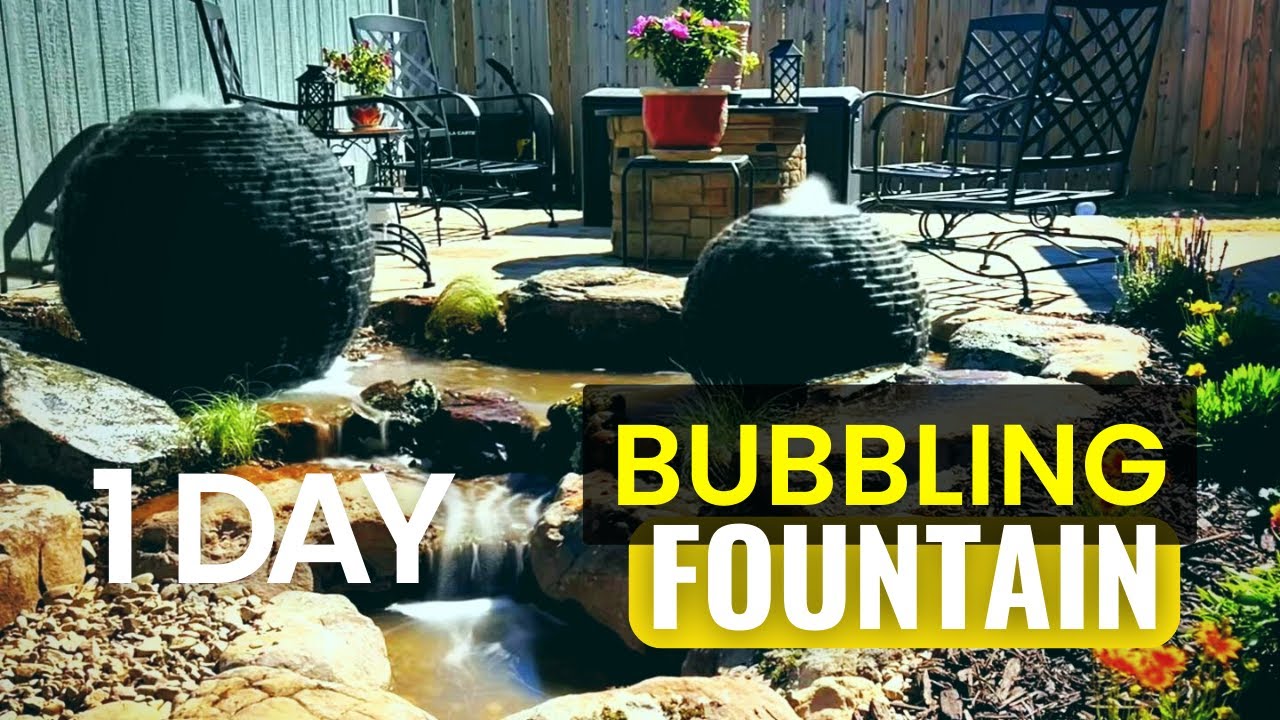 Pondless Water Fountain: Installing an Amazing Waterfall Feature - YouTube