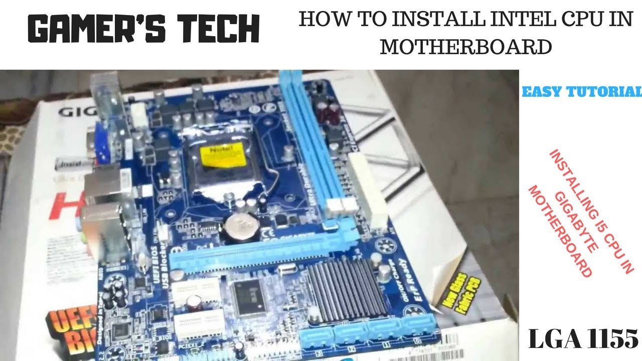 How to install an Intel CPU in motherboard | LGA 1155 - YouTube