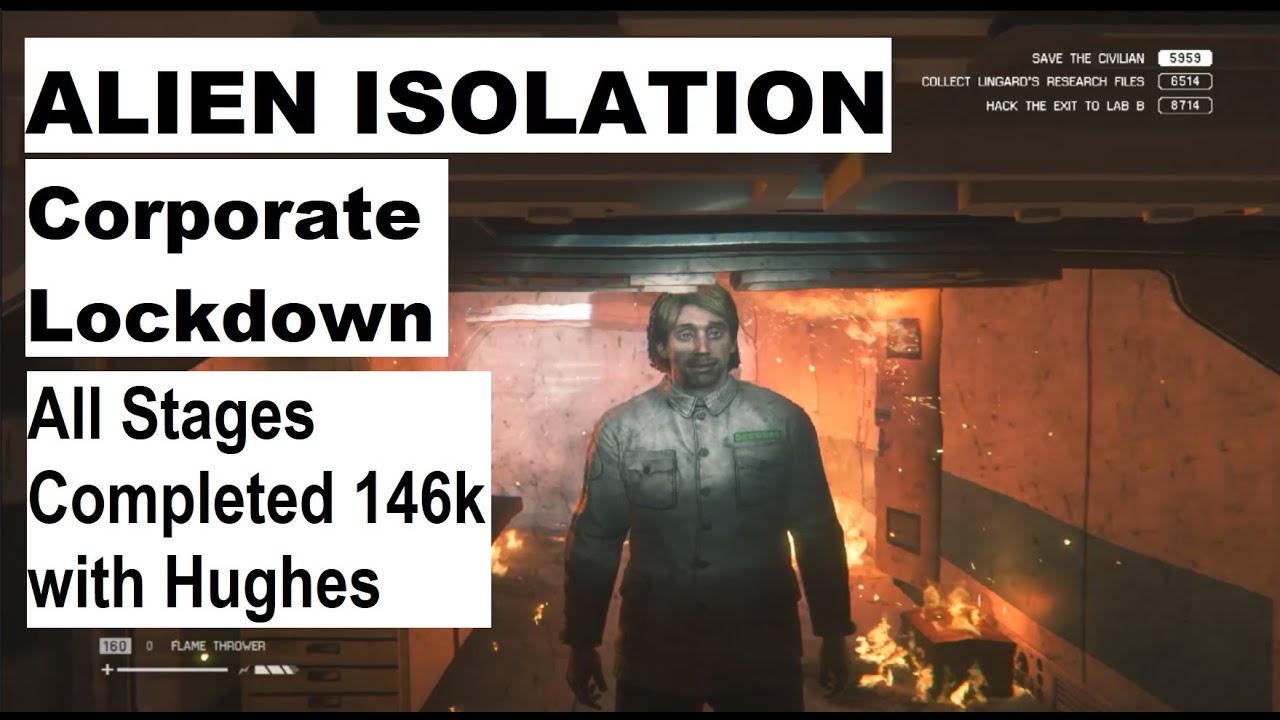 ALIEN ISOLATION Survivor Mode Corporate Lockdown All Stages Completed ...