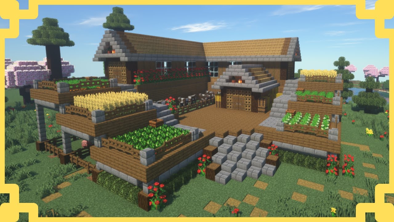 How to Build a Mega Base Spruce Farmhouse in Minecraft - YouTube