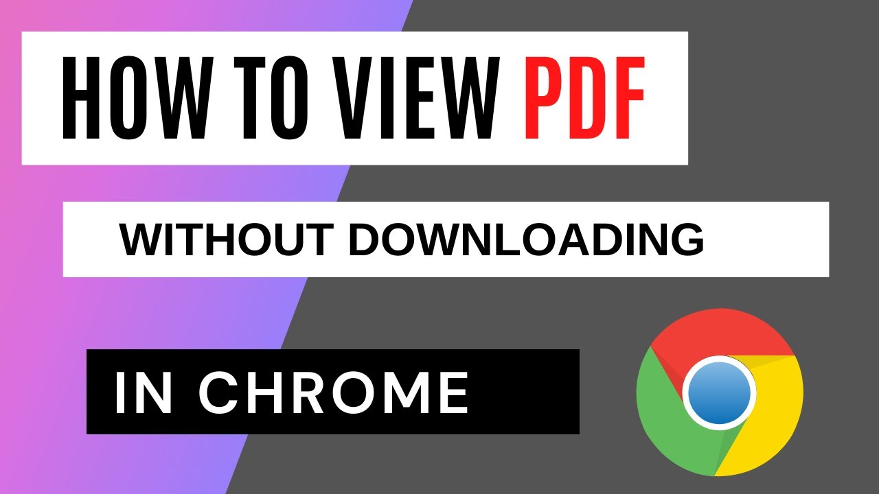 How To View PDF Without Downloading In Chrome YouTube How To View PDF Without Downloading In Chrome YouTube